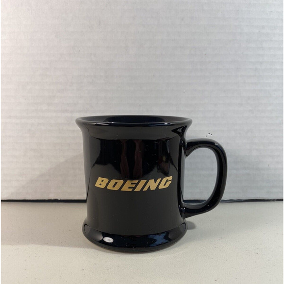Boeing | Dining | Vintage Boeing 2 Oz Mug Black Glass Coffee Cup Usa ...